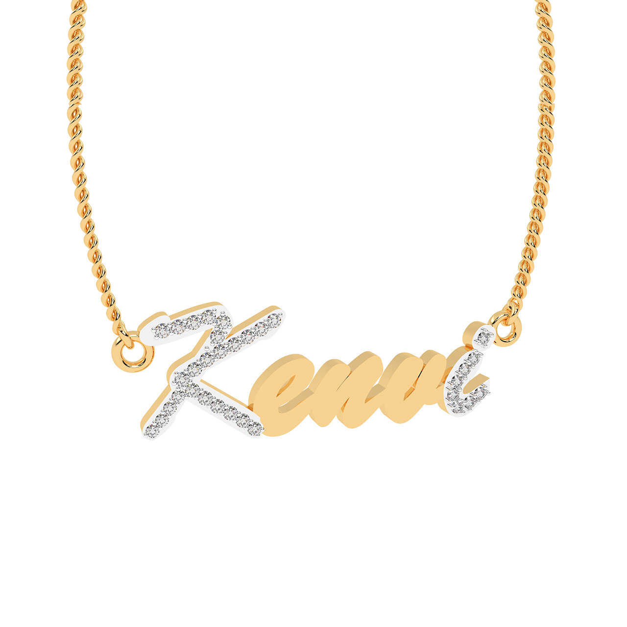 KENVI Name Pendant With Chain