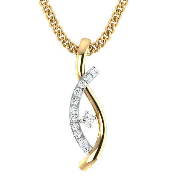 Buy Gemma Round Diamond Office Wear Pendant Online